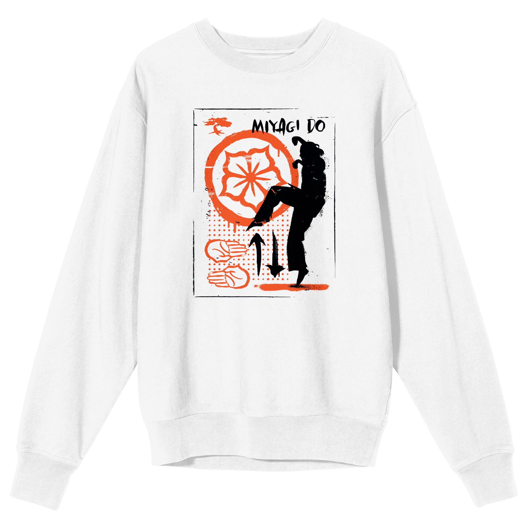 Cobra Kai Miyagi-Do Karate Crane Pose Logo Men's White Sweater-XXL ...