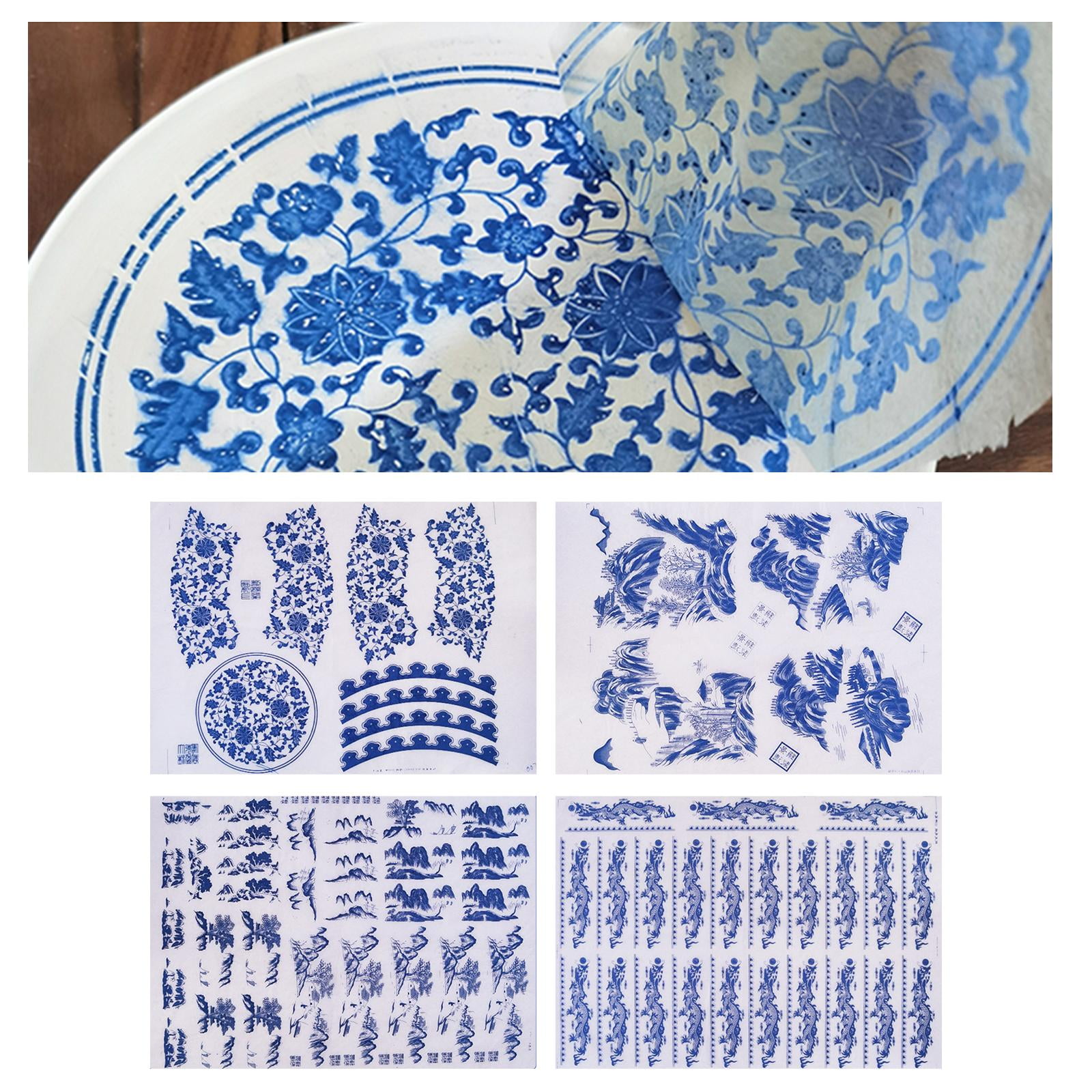 Pottery Ceramics Clay Decal Transfer Paper Jingdezhen DIY Flower Paper ...