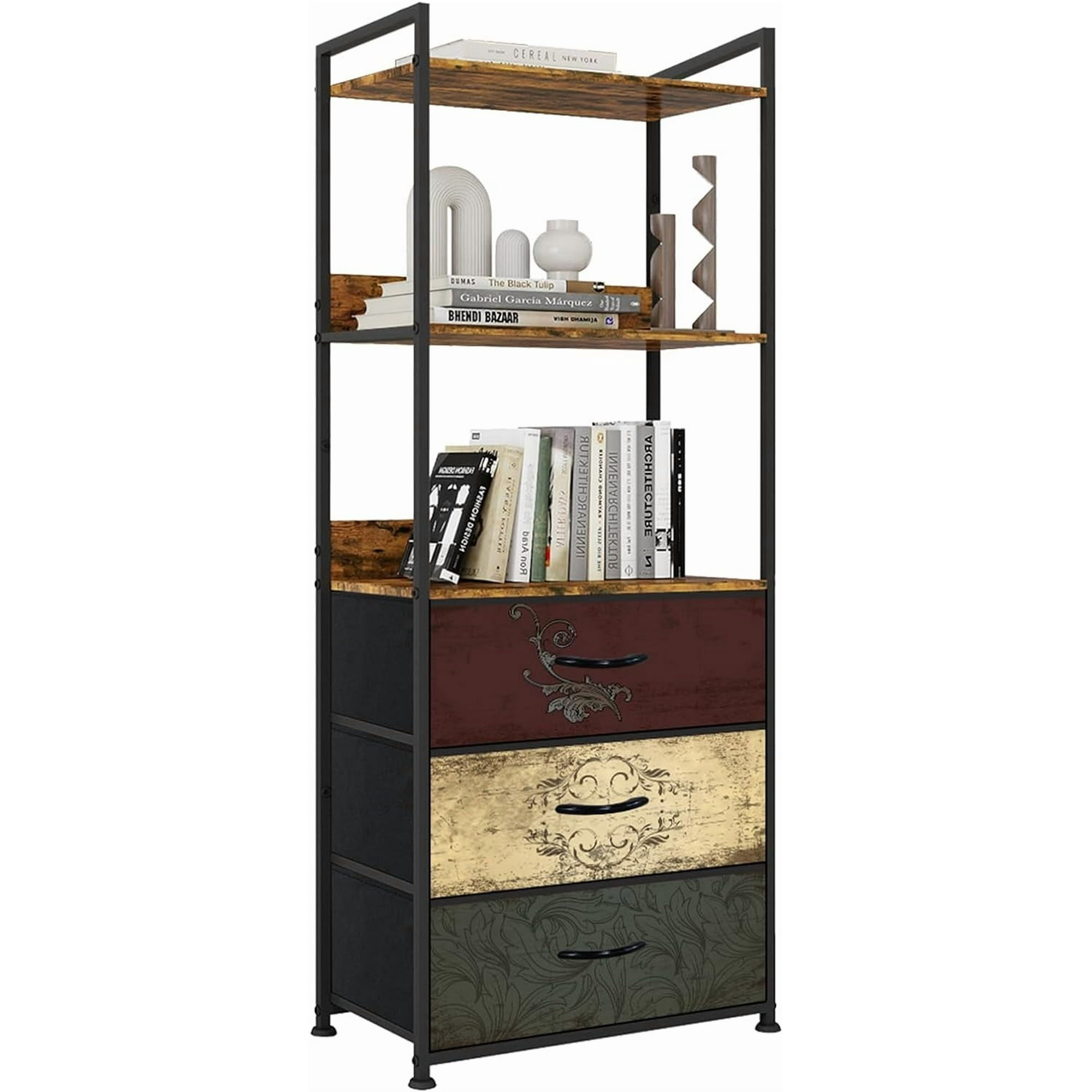 Click here for Jmhbb Narrow Vertical Bookshelf With 3 Drawers  Wo... prices