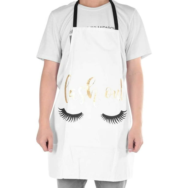Cooking Lashes Gold Blocking Apron, Cooking Apron Image Lashes Bronzes ...