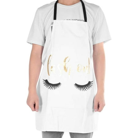 Cooking Lashes Gold Blocking Apron, Cooking Apron Image Lashes Bronzes ...