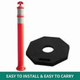 BESEA 42'' Traffic Delineator Cones, 6 Pack High Visibility Rubber ...