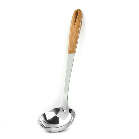 Canteen Kitchen Wooden Handle Cooking Utensil Soup Sauce Ladle 35.5cm ...