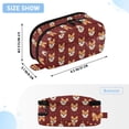 Background Corgi Face Pattern PVC Pencil Case Water-Repellent Clear ...