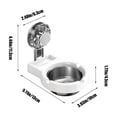 CaiYueKe Wall Mount Ashtray with Suction Cups Stainless Steel Bathroom ...