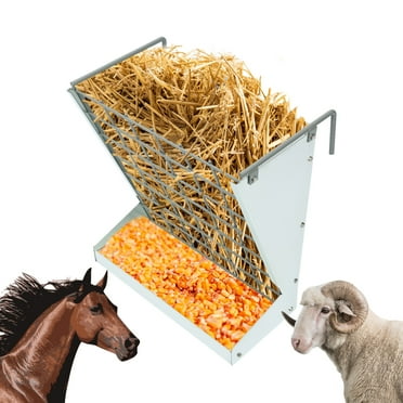 Livestock Feed Trough, 39inch Long Large Capacity Hay Feeder Goat Hay ...