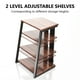 FITUEYES 4-Tier Wooden AV Component Media Stand Cabinet Open Shelves ...