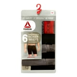 Reebok Men's Featherweight Performance Long Leg Boxer Briefs, 6 Pack ...