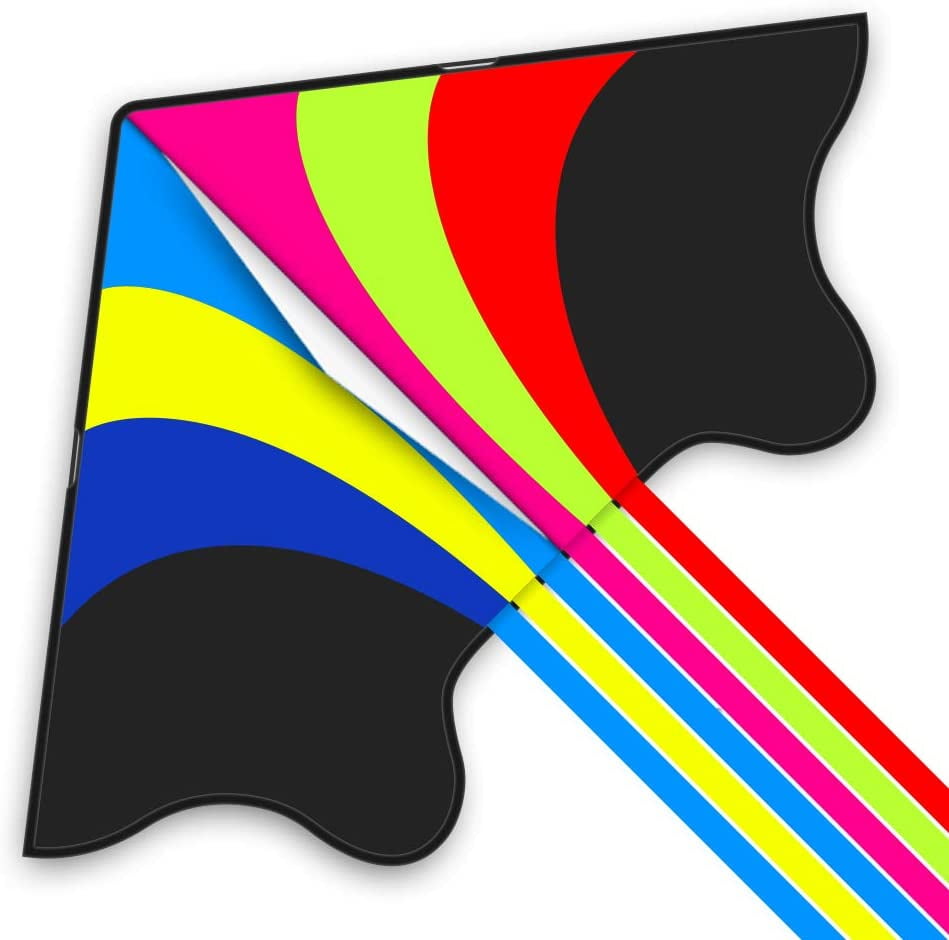 Mint's Colorful Life Delta Kite for Kids & Adults, Extremely Easy to ...