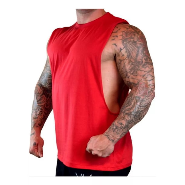 Playera Tank Top Sin Mangas Hombre Gym Fit Deportiva Lisa | Walmart en ...