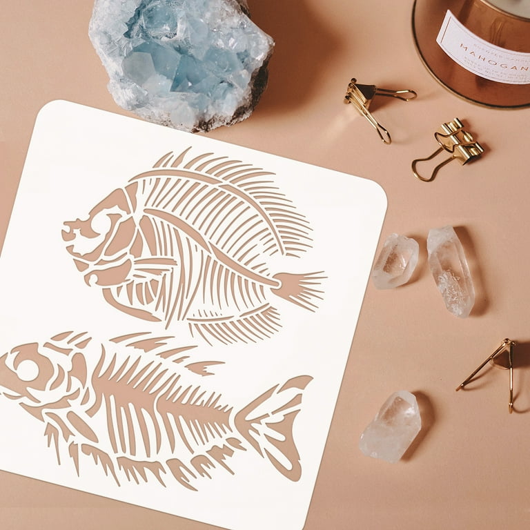 Fish Fossil Stencil