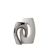 Silver Modern Art Unique Cross Ceramic Vases Set of 2, Perfect for Room ...