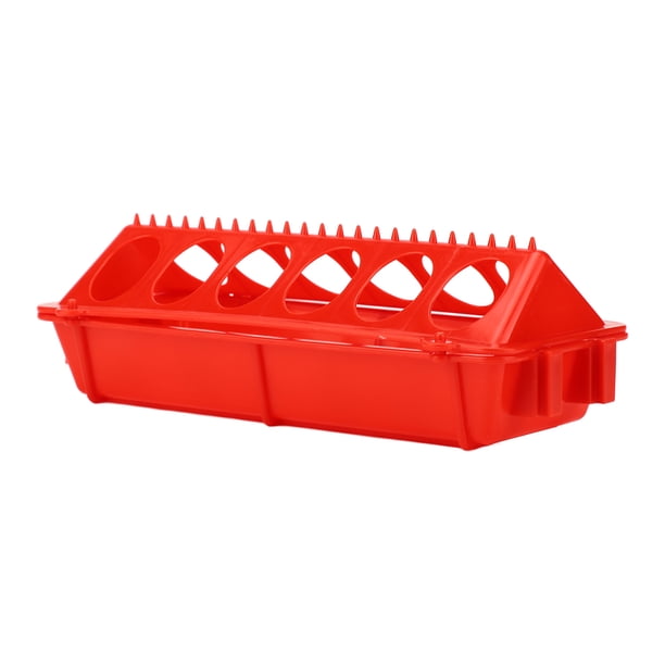Flip Top Poultry Feeder, 12 Holes Red Multipurpose Flip Top Poultry ...