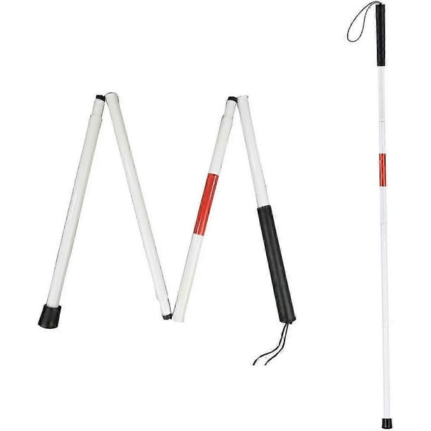 Bastón para ciegos, bastón blanco, bastón para ciegos, bastón plegable ...