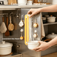 EXLEAF Magnetic Wrap Dispenser with Cutter,Plastic Wrap Dispenser ...