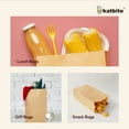 Katbite 6.1 inch Kraft Paper Bags, Brown Disposable Bread and Snack ...