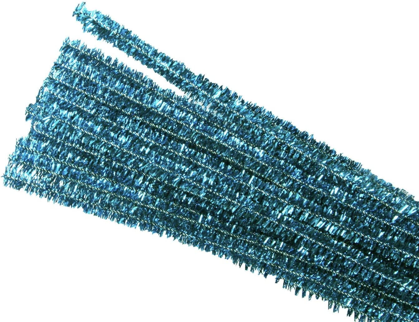 Set of 100 Metallic Tinsel Pipe Cleaners for Kids Crafts, Embellishing ...