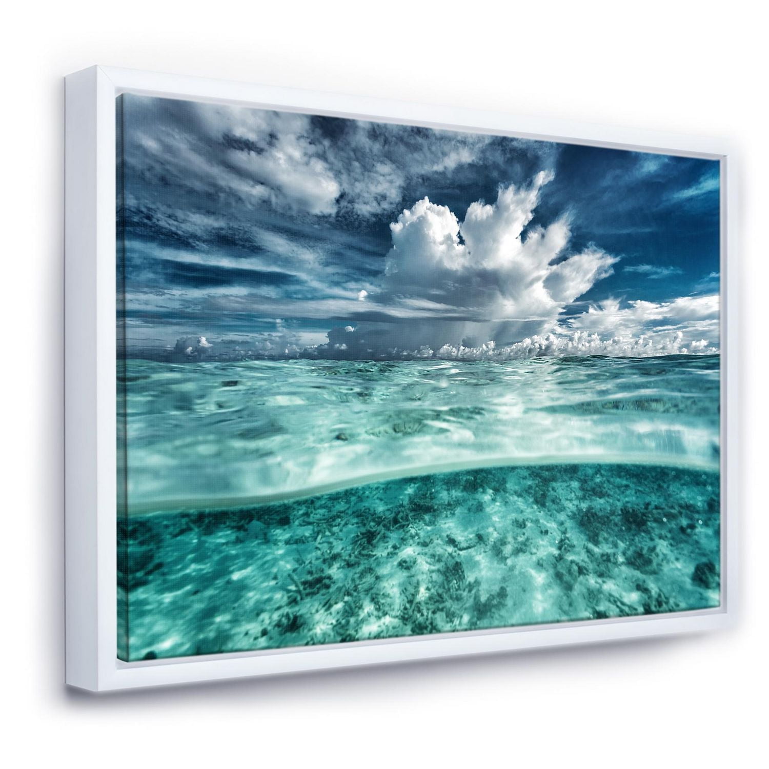 Click here for Designart Amazing Underwater Seascape And Clouds F... prices