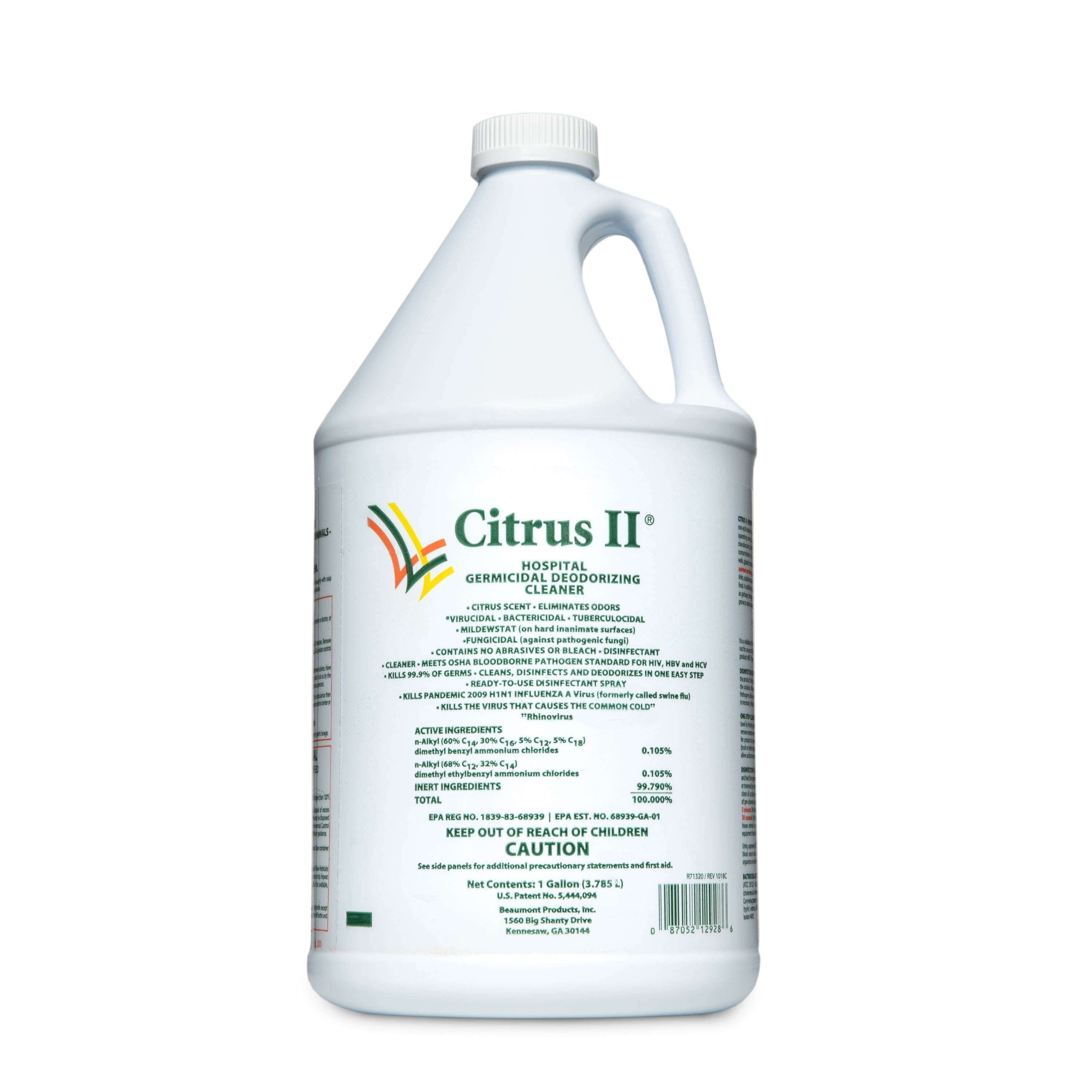 Citrus II Hospital Germicidal Deodorizing Cleaner, Fresh Citrus, 1 ...