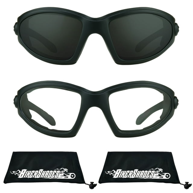 Bikershades Motorcycle Riding Glasses Foam Padded Mens - Walmart.com