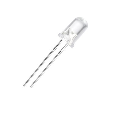 100 Pcs 5mm White LED Diode Lights - Clear Transparent Diodes LEDs Bulb ...