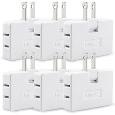 (3-Pack) Uninex T-shape Triple (3) Outlet Heavy Duty Grounded Wall Plug ...