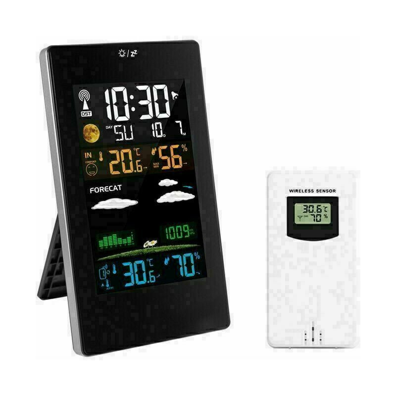 Aleko Color Estación Meteorológica Inalámbrica con Sensor Exterior ...