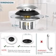 Upgraded Up Universal Bathtub Drain Stopper - 3 in 1 Tub Stopper ...