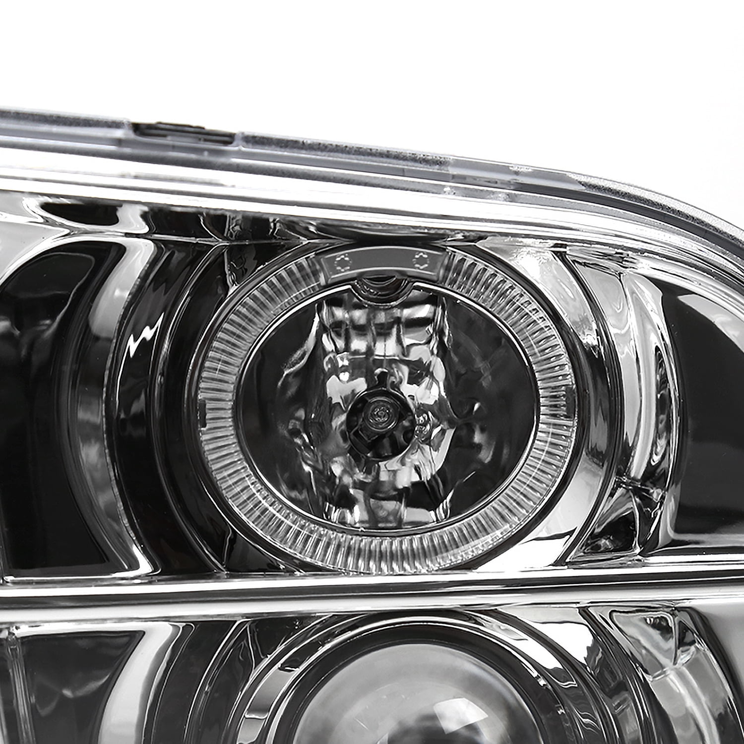 Buy Spec-D Tuning LED Halo Chrome Housing Clear Lens Projector ...