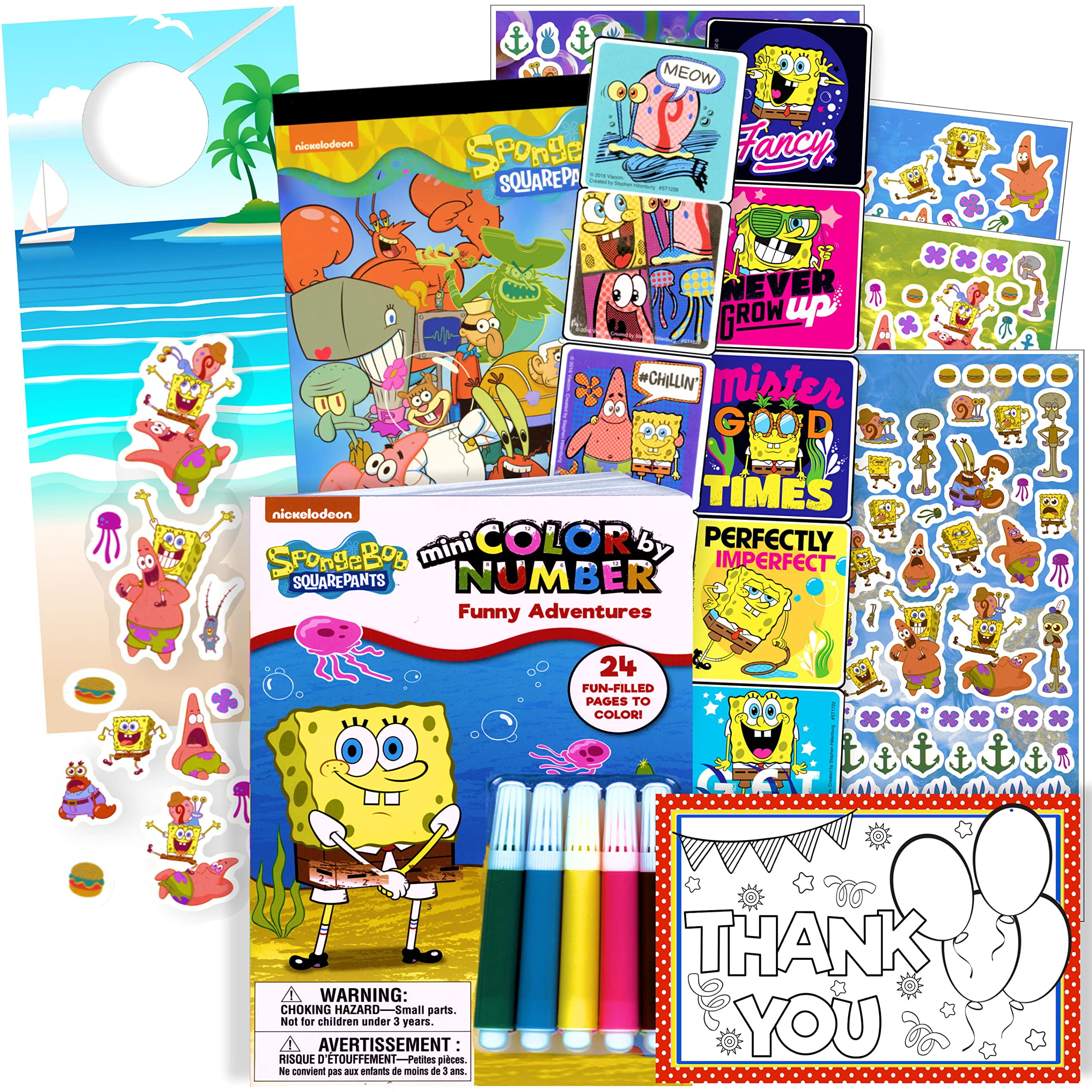 Spongebob Squarepants Stickers Activity Set- Bundle Includes Spongebob ...