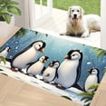 Christmas Penguin Family Pattern Non-Slip Bathroom Mat - Machine ...