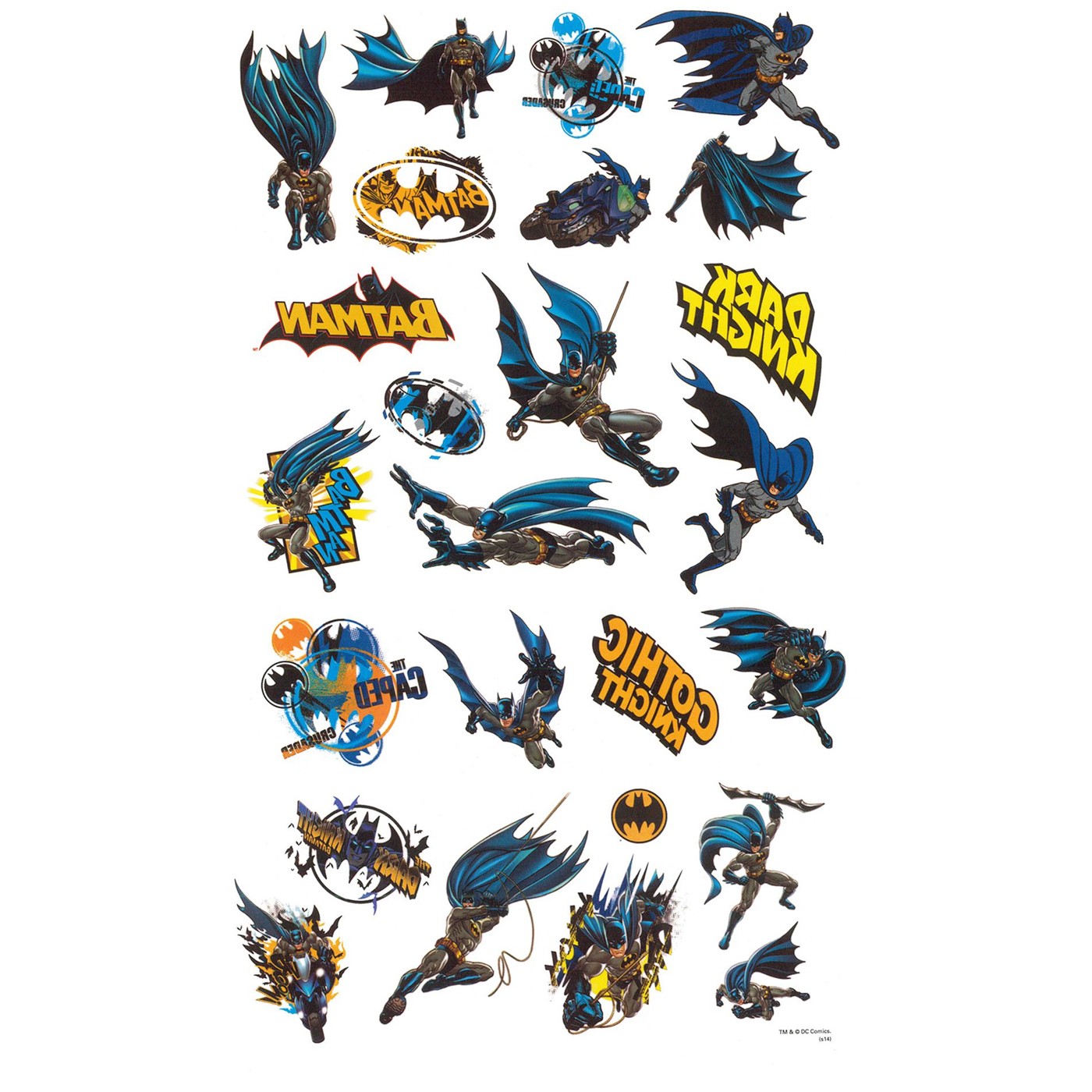 Top Selling Products Batman Temporary Tattoos Set of 25 Pieces NEW ...