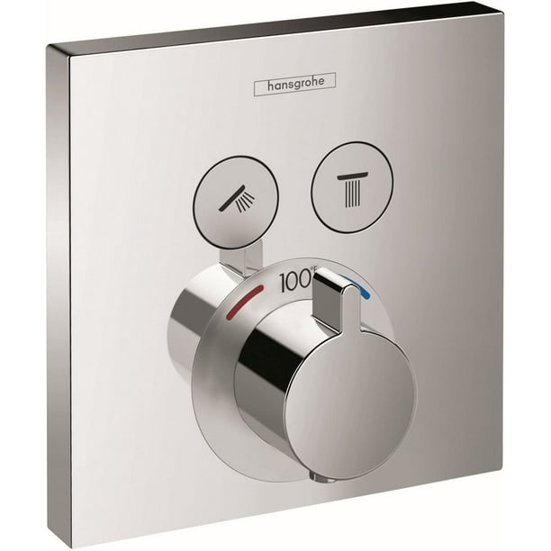 Hansgrohe ShowerSelect Thermostatic Trim for 2 Functions, Square in ...