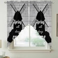 Black Windmill Swag Curtain Valance for Window 2 Panels Spring Will ...