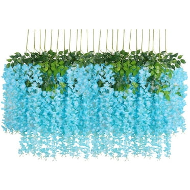 NKTIER 20 Pcs Artificial Fake Wisteria,Garland Silk String Flower ...