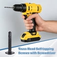 150 Pack #8x1-1/4" Self-Drilling Screws, Carbon Steel Truss-Head Quick ...