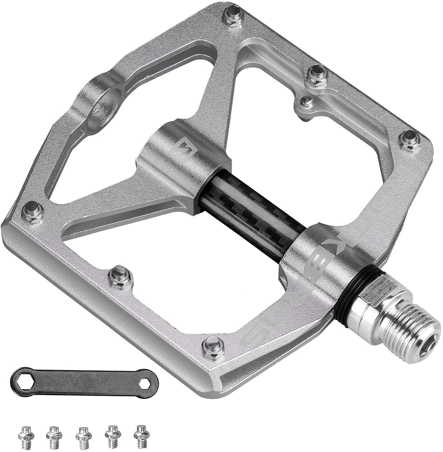 ROCKBROS Mountain Bike Pedals Flat Bicycle Pedals 9/16 Road Bike Pedals ...