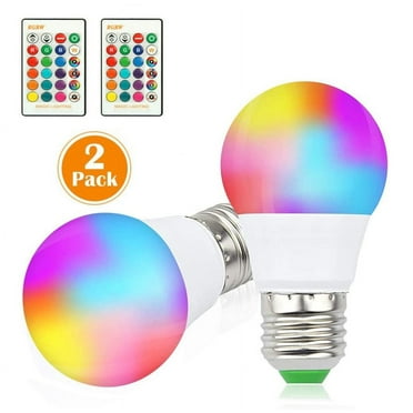 Color Changing Light Bulbs with Remote,5W E27 LED High Power Bulb ...