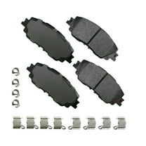 Akebono ProACT ACT2076 : Front Ceramic Brake Pads, Ultra-Premium, 4 ...