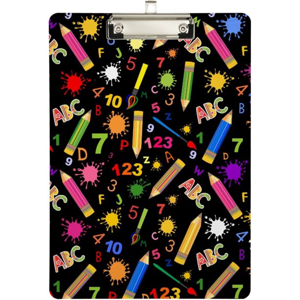 KXMDXA Fun Back to School Clipboard Hardboard Wood Nursing Clip Board ...