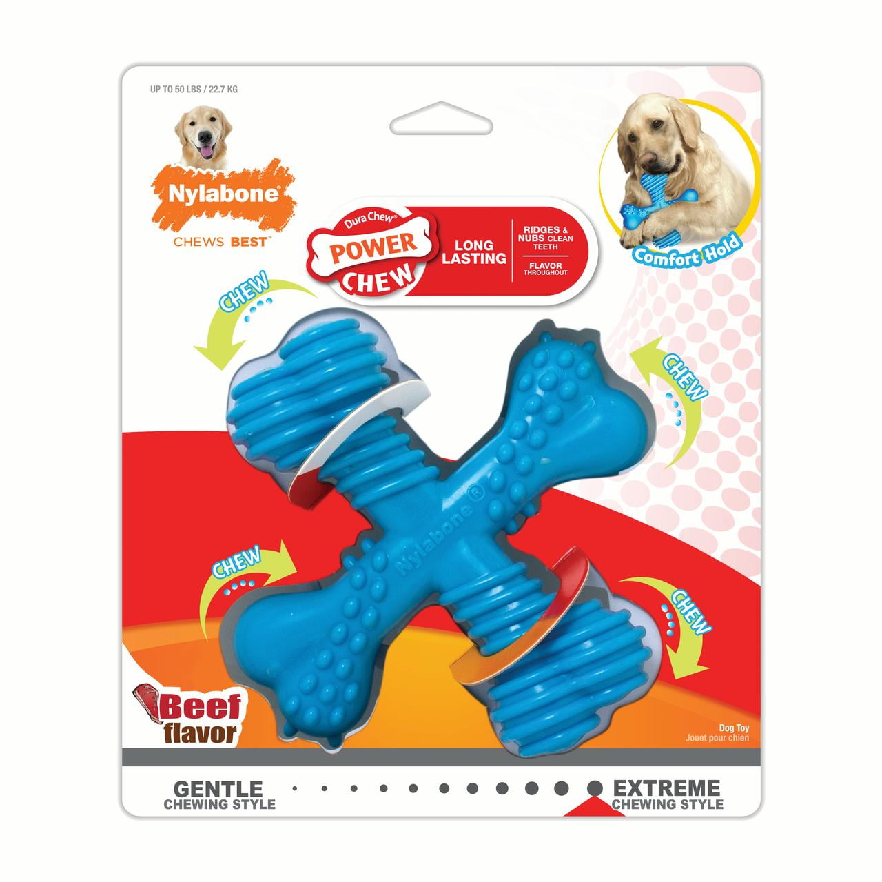 Nylabone Power Chew Dura Chew X Bone Dog Chew Toy, Beef - Walmart.com Nylabone Power Chew Dura Chew X Bone Dog Chew Toy, Beef - Walmart.com