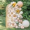 Arch Backdrop 6 Ft, Orange Floral Spandex Stretch Fitted Arch Cover ...