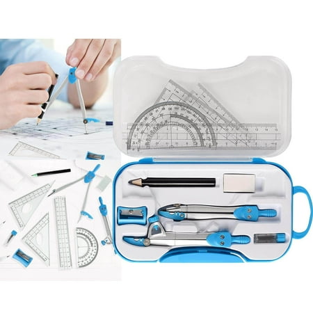 Math Geometry Kit Compass Set Protractor Triangle Geometry Kit Compass ...