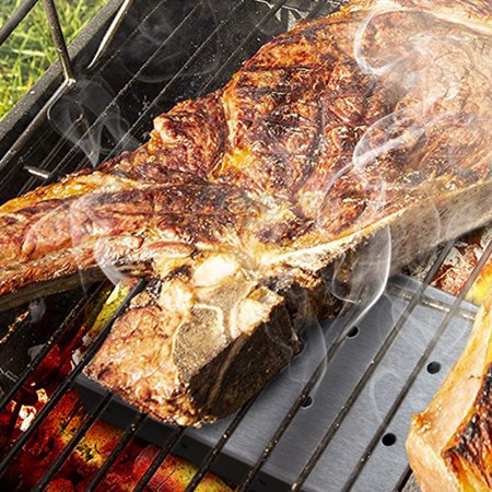 Charcoal Grill Box Stainless Steel Box Foldable Grilling Barbecue Wood ...