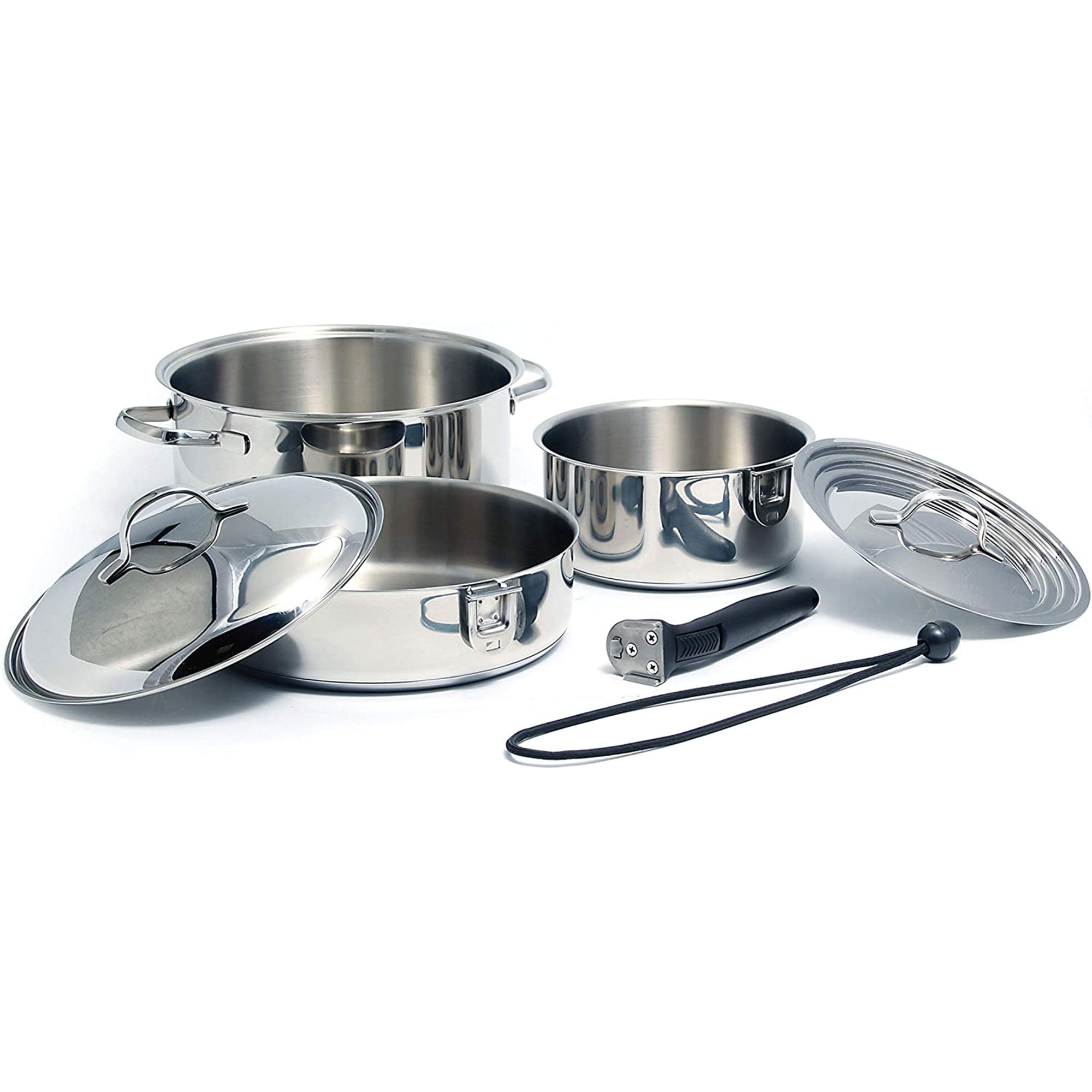 Click here for Camco 7 Piece Stainless Steel Cookware Nesting Set... prices