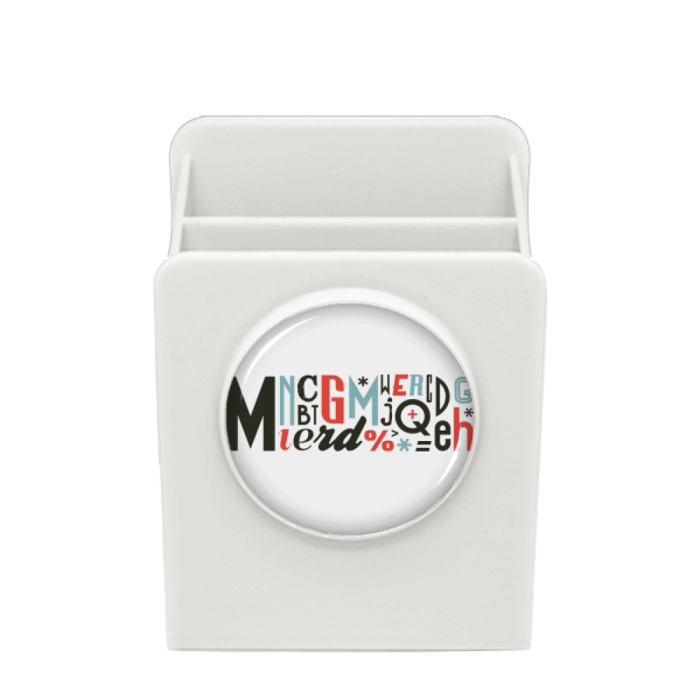 Stylish Alphabets Quote Handwrite Desk Pencil Holder Cup Pen Organizer ...