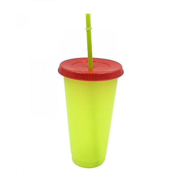 Color Changing Cup With Lid And Straw, Reusable Plastic Cold Water ...
