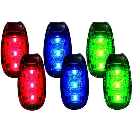 Surrme LED Safety Light (6 Pack), Clip On Strobe Running Lights for ...
