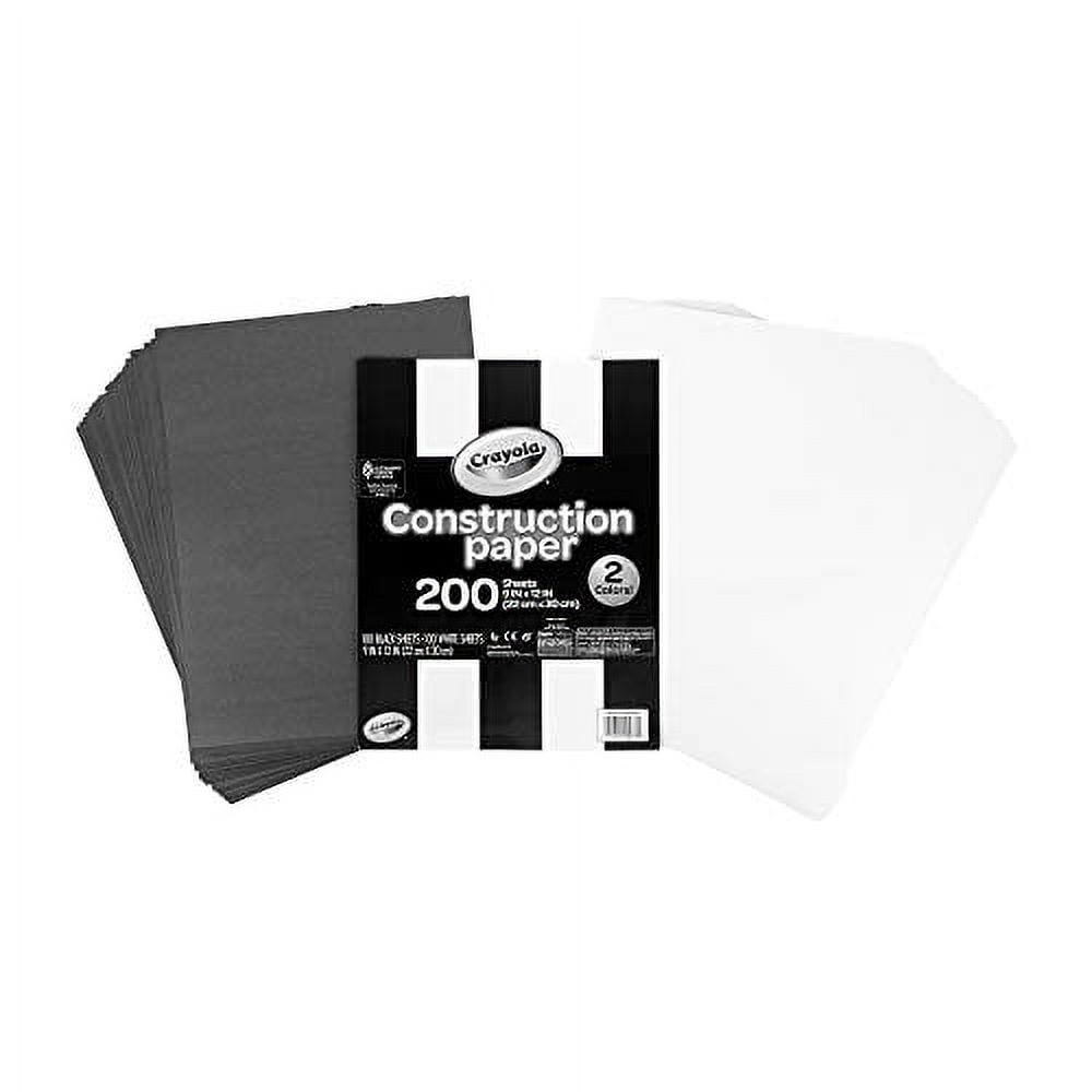 Papel de construcción Crayola en blanco y negro, 200 hojas | Bodega ...