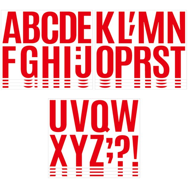 272pcs 24 Sheets Large Letter Stickers 4 Inch Vinyl Alphabet Self ...